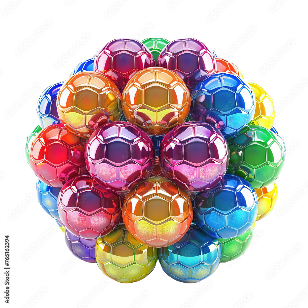 Sphere Spectrum Soccer Balls Galore on transparent background, png ...