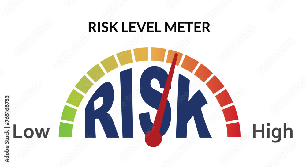 Vetor de Risk management and Risk Assessment level data in speed meter ...