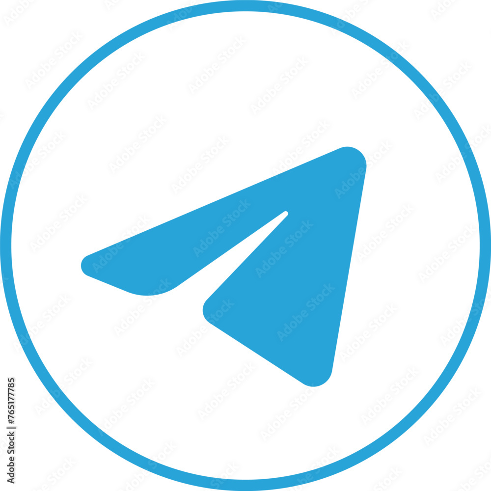 Telegram icon. Social media editorial flat vector isolated on ...