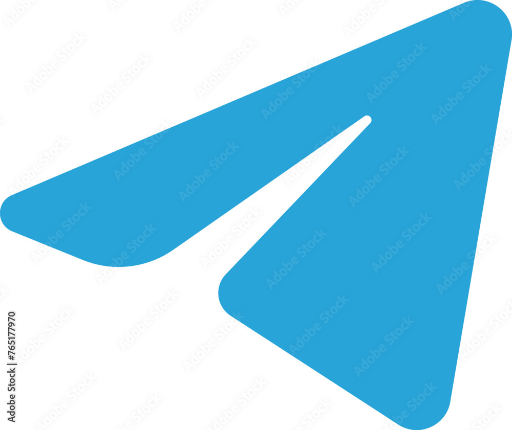 Telegram icon. Social media editorial flat vector isolated on ...