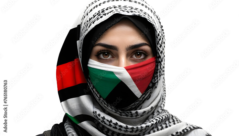PNG Palestinian woman, Hijab, Flag of Palestine image. Free for use ...