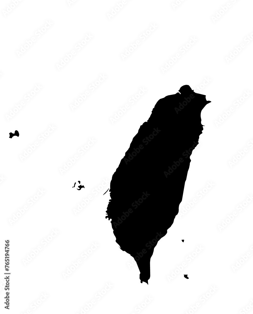 A contour map of Taiwan. Graphic illustration on a transparent ...