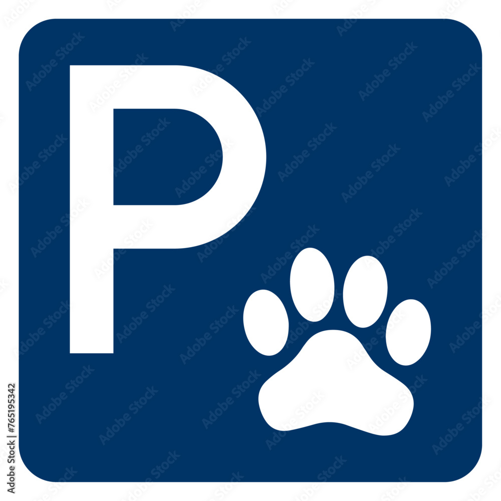 Vector graphic of dog parking sign Stock Vector | Adobe Stock