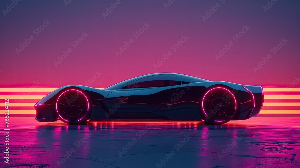 Autonomous vehicle design studio, concept cars, VR testing, solid color ...