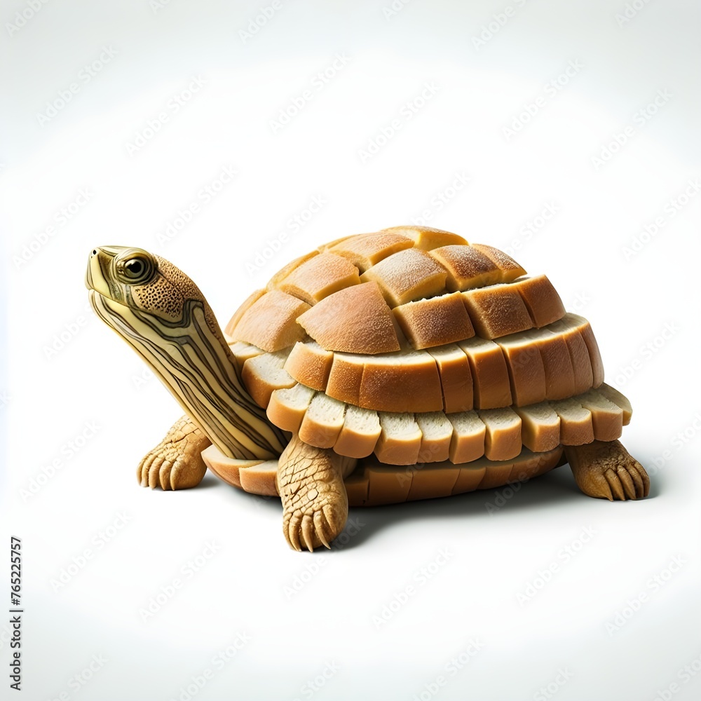 AI generated a realistic 3D illustration of a combination of a turtle ...