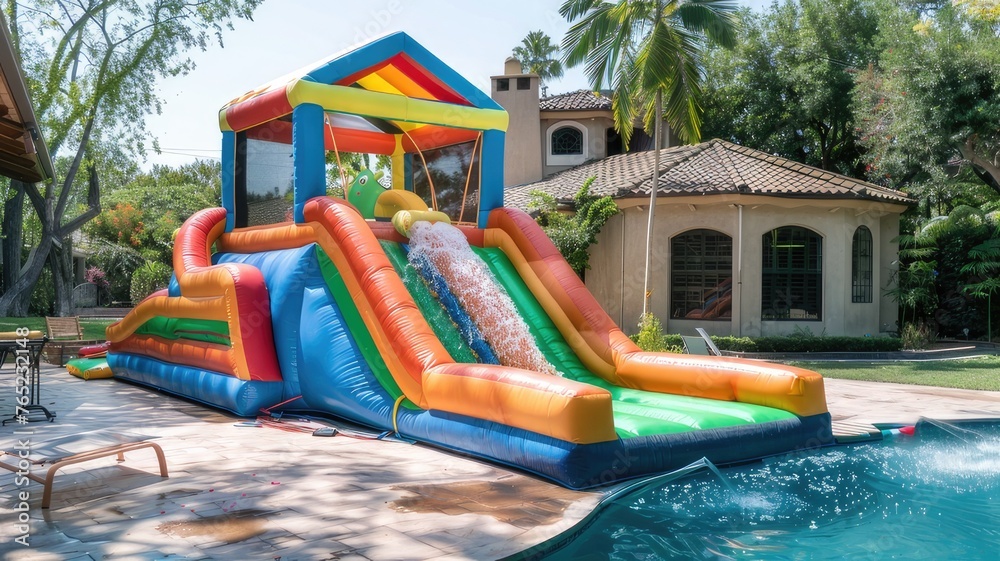 Fun-filled Adventures: Inflatable Bounce House Water Slide for Backyard ...