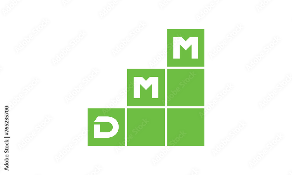 DMM initial letter financial logo design vector template. economics ...