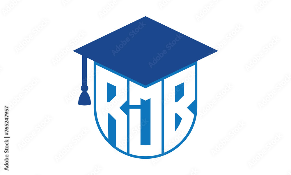 RDB initial letter academic logo design vector template. school college ...