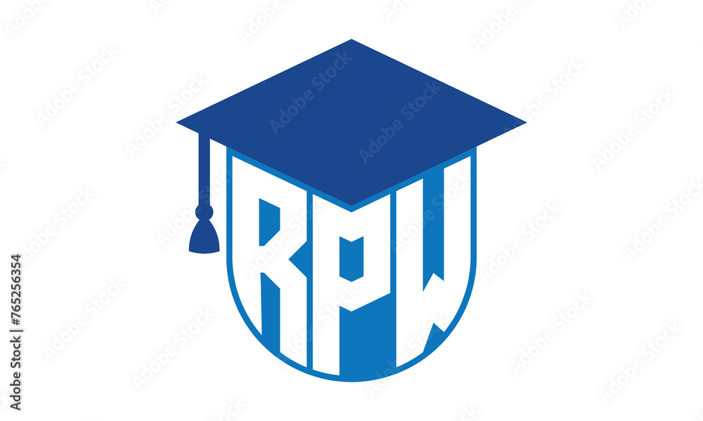 RPW initial letter academic logo design vector template. school college ...