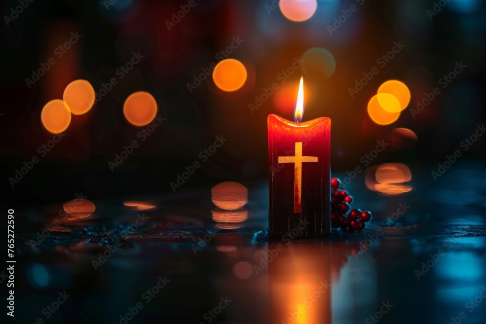 A picture capturing the serene atmosphere of Holy Saturday showing a ...