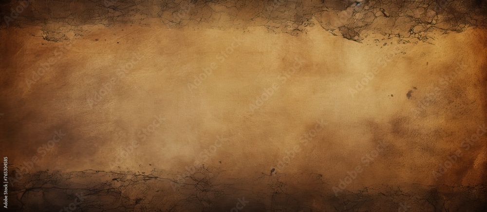 Capture a detailed view of a tan wall with a rough and worn texture ...