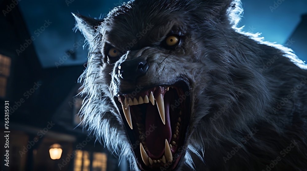 Capturing the Intensity: A Majestic Yet Fierce Werewolf Caught in the ...