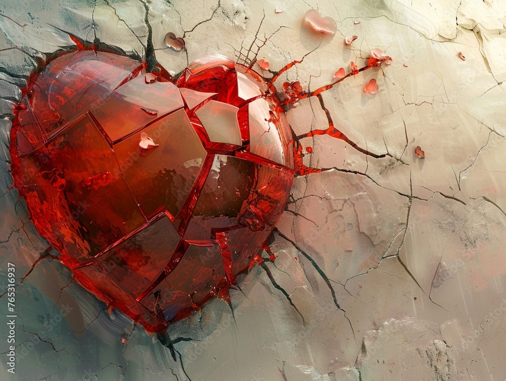 Artistic representation of cardiovascular health as a fragile glass ...