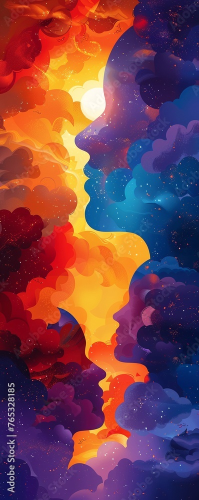 Explore the concept of emotions as a spectrum in a captivating design ...