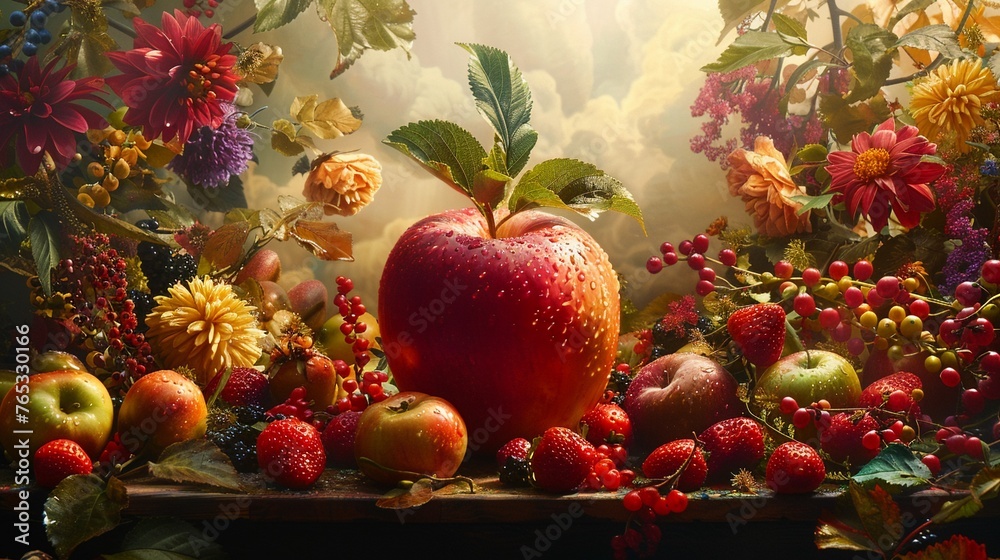 Unleash your creativity by visualizing the mythical fruit from a rear ...