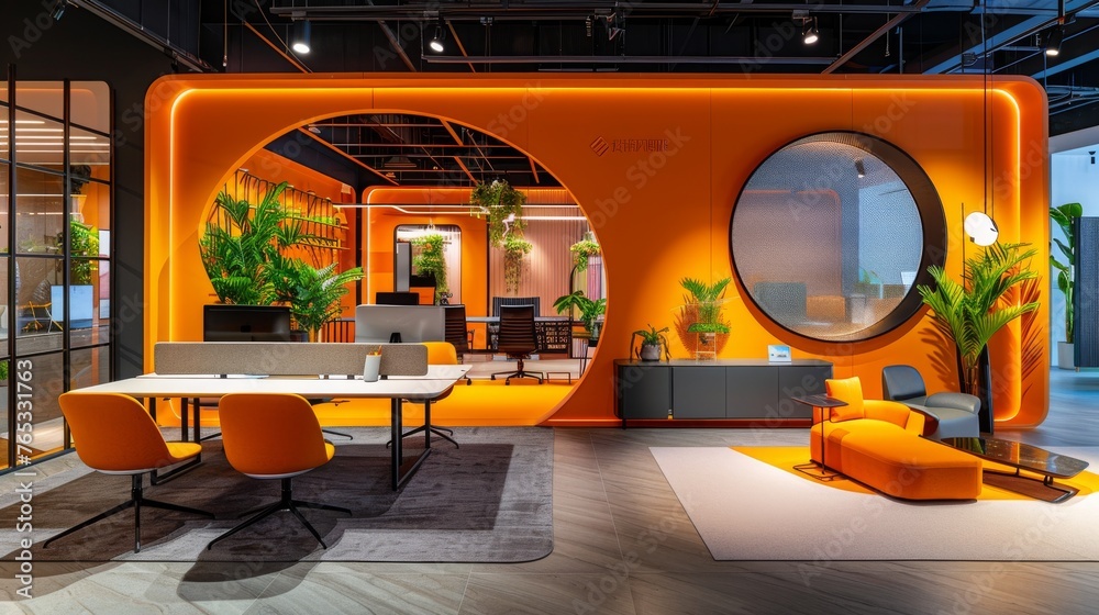 Next-generation office environment combining minimalist design with ...