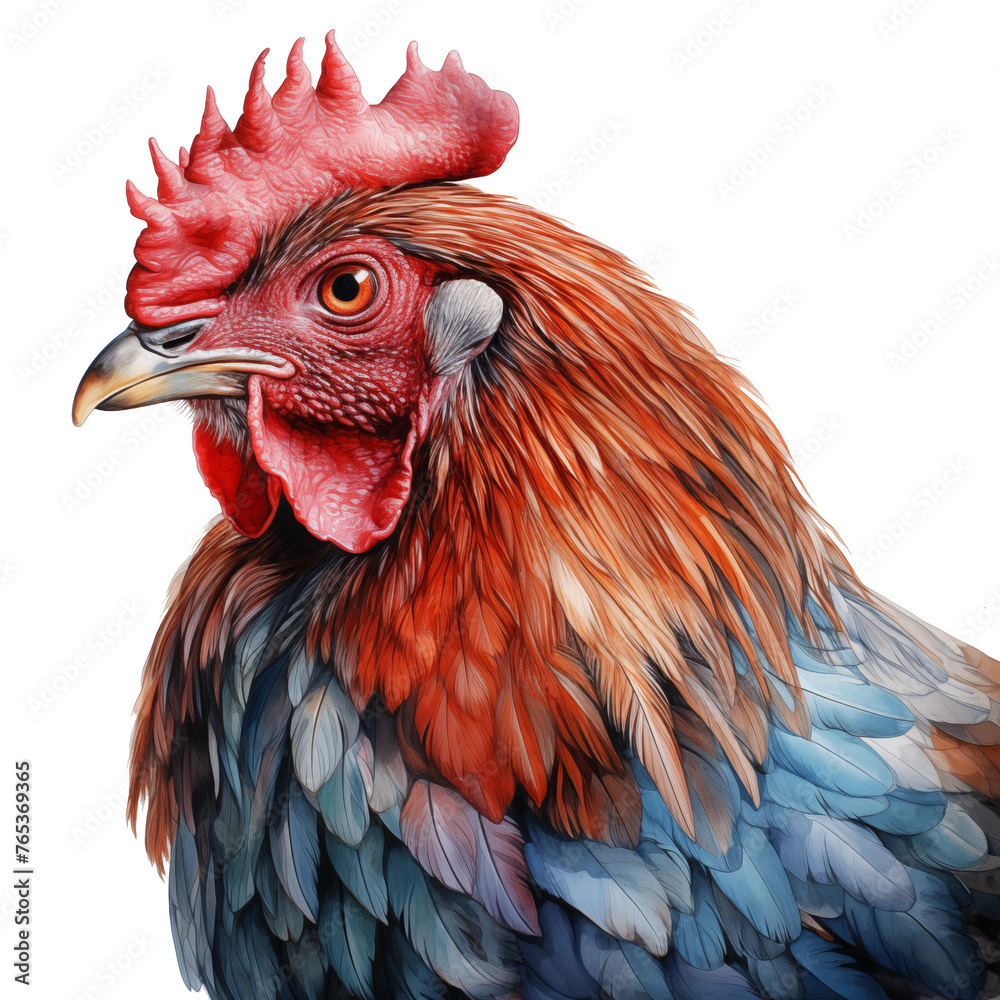 Watercolor clipart, chicken head, PNG file, transparent background ...