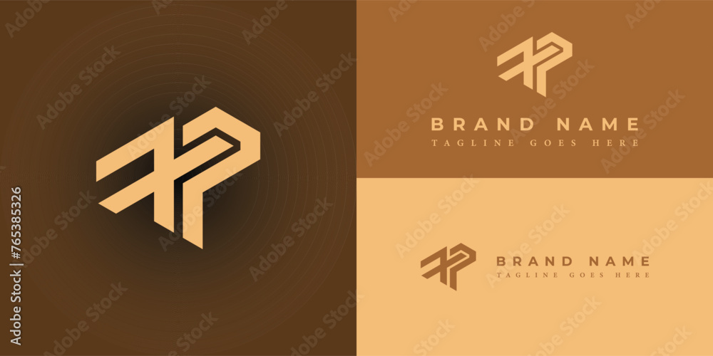 Abstract Modern and professional letter AP or PA initials logo in gold ...