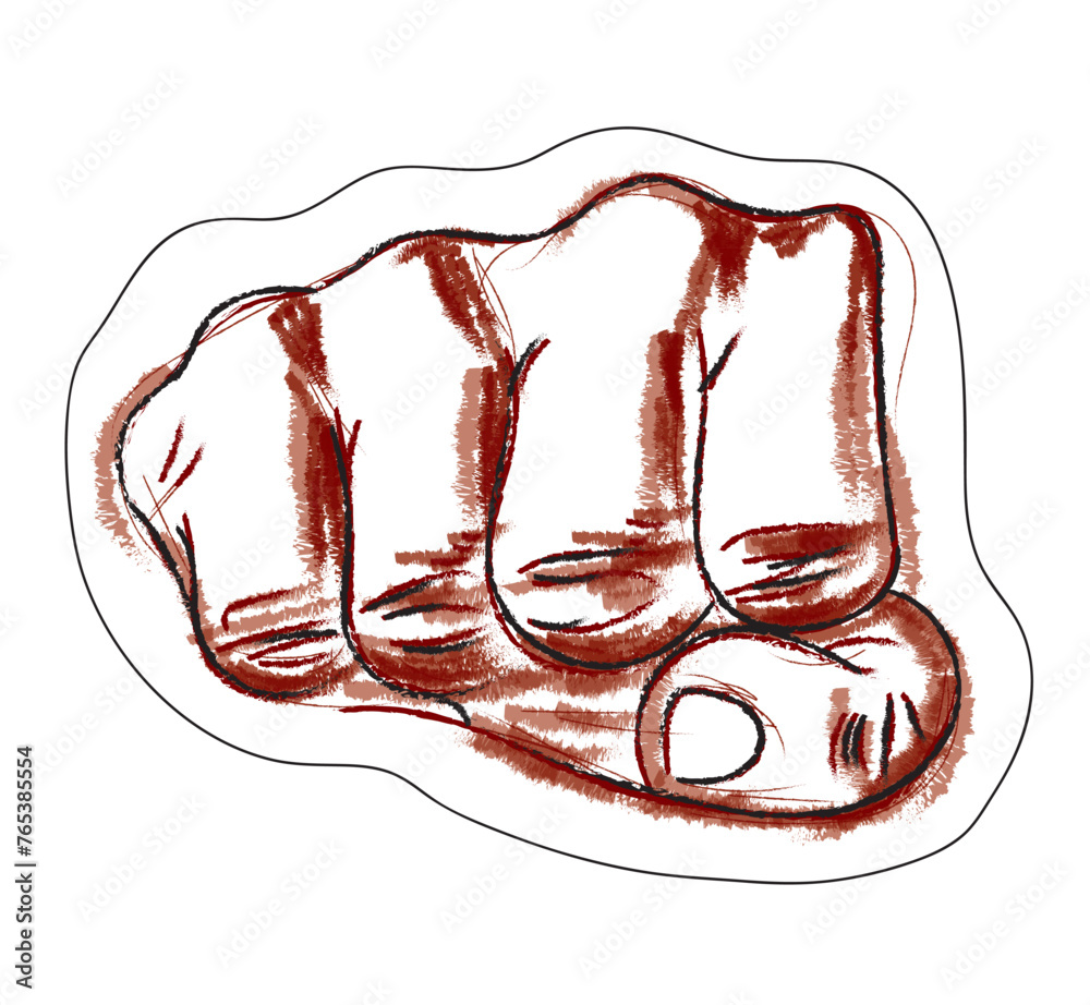 Vetor de Forward Fist Strike Icons. Black and White Vector Icons. Hand ...