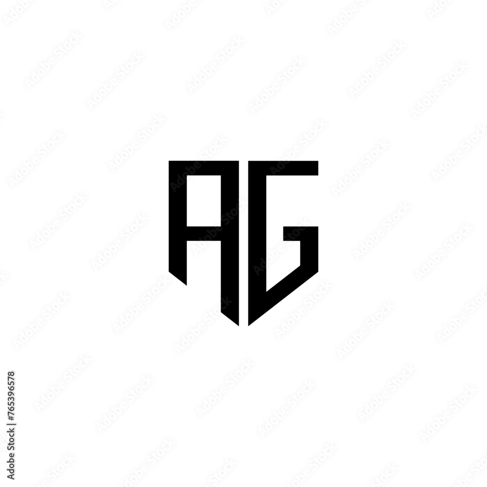 AG letter logo design with white background in illustrator. Vector logo ...