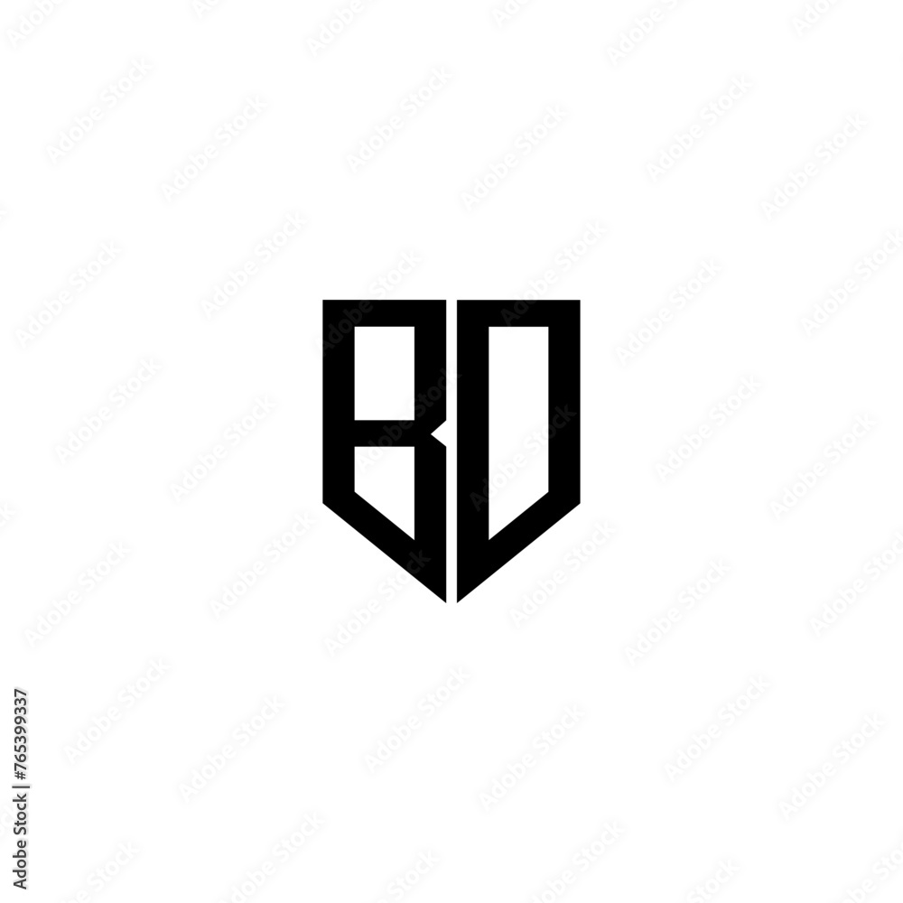 BO letter logo design with white background in illustrator. Vector logo ...