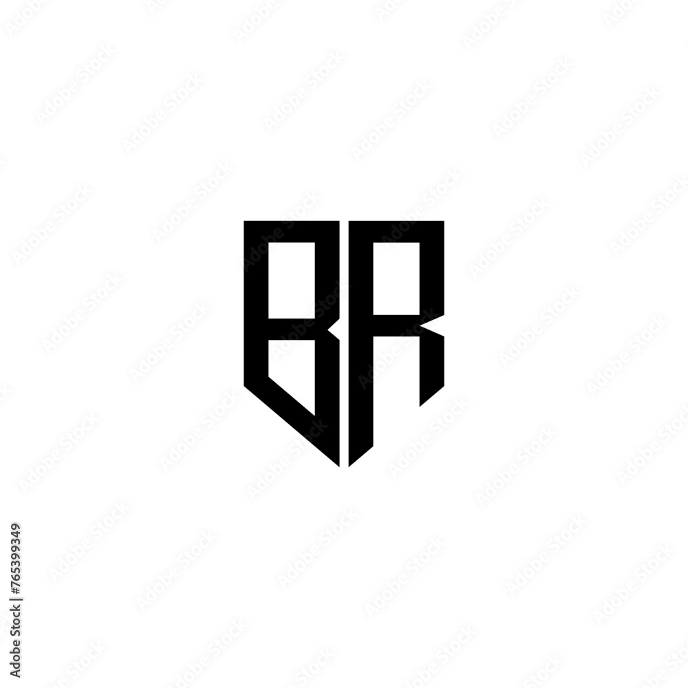 BR letter logo design with white background in illustrator. Vector logo ...