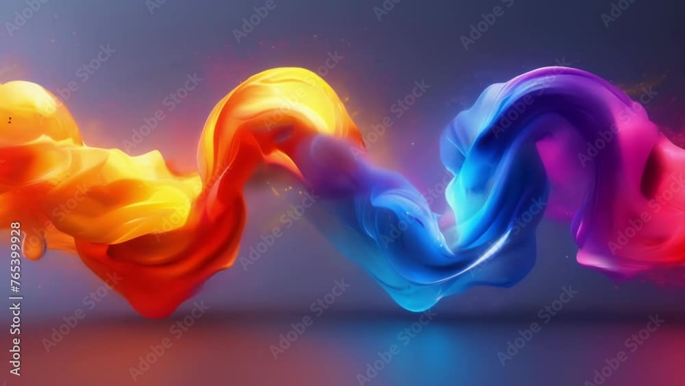 An abstract image of an infinity symbol with a vibrant rainbowcolored ...