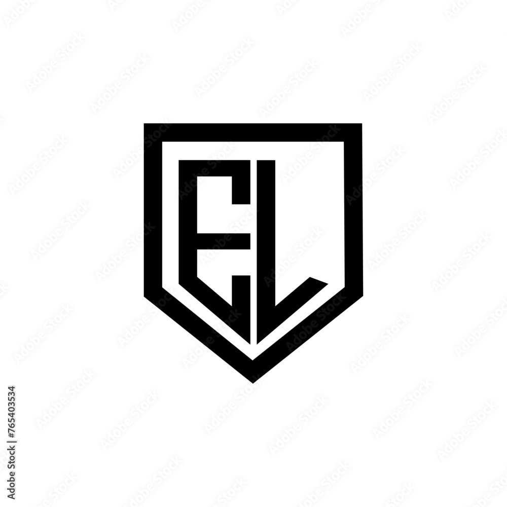 EL letter logo design with white background in illustrator. Vector logo ...