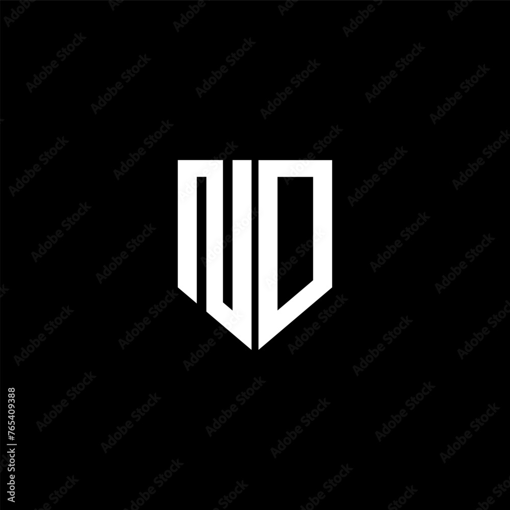 ND letter logo design with black background in illustrator. Vector logo ...