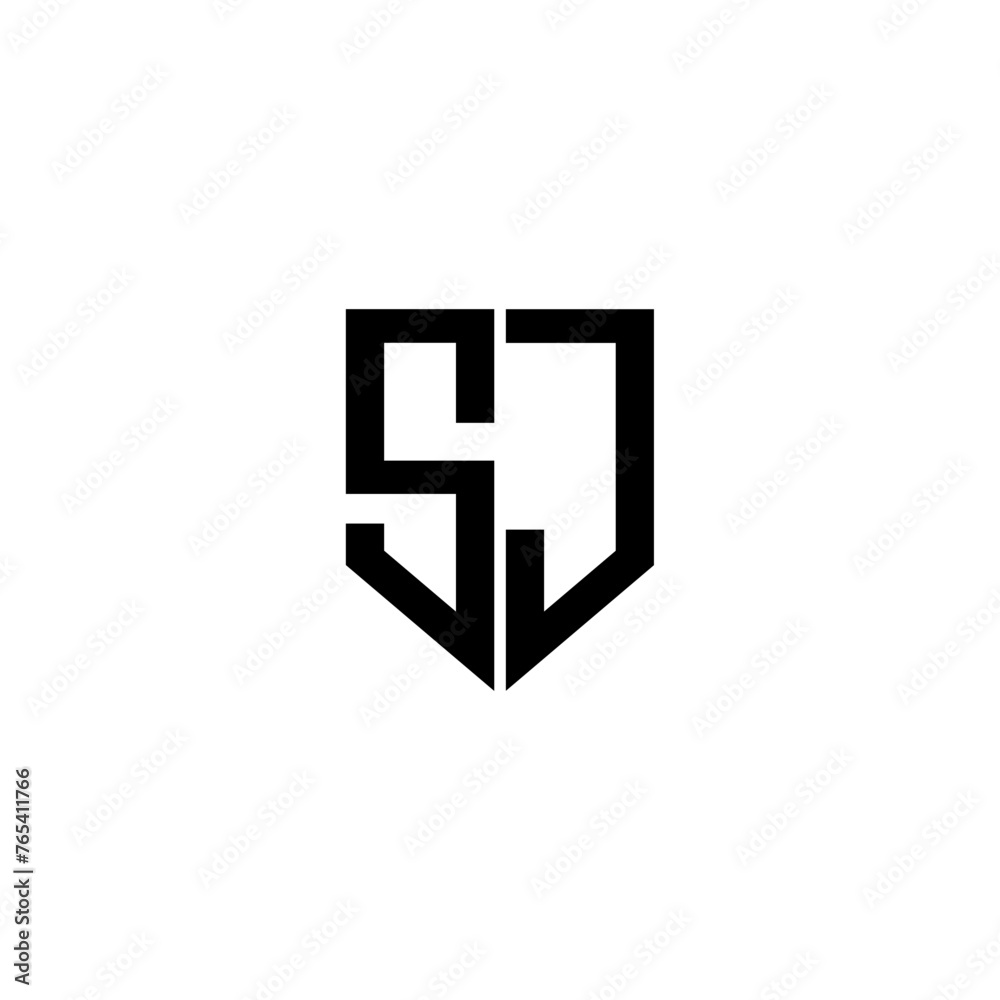 SJ letter logo design with white background in illustrator. Vector logo ...
