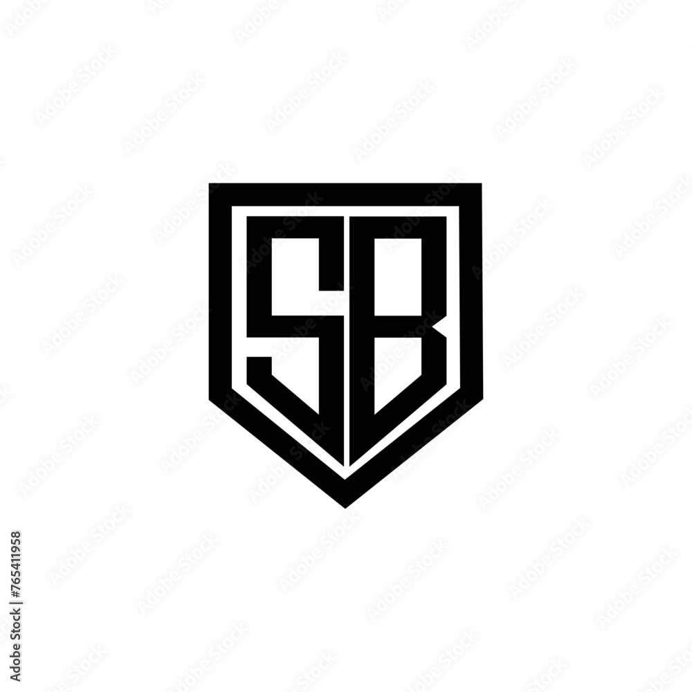 SB letter logo design with white background in illustrator. Vector logo ...