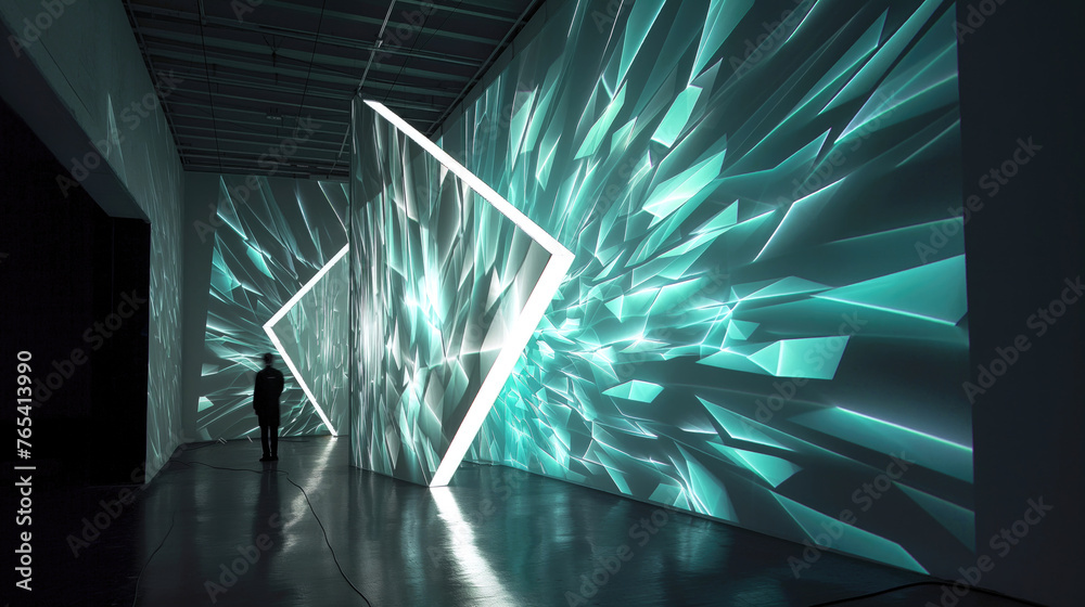 Futuristic space for art magazine covers, website design. Visual ...