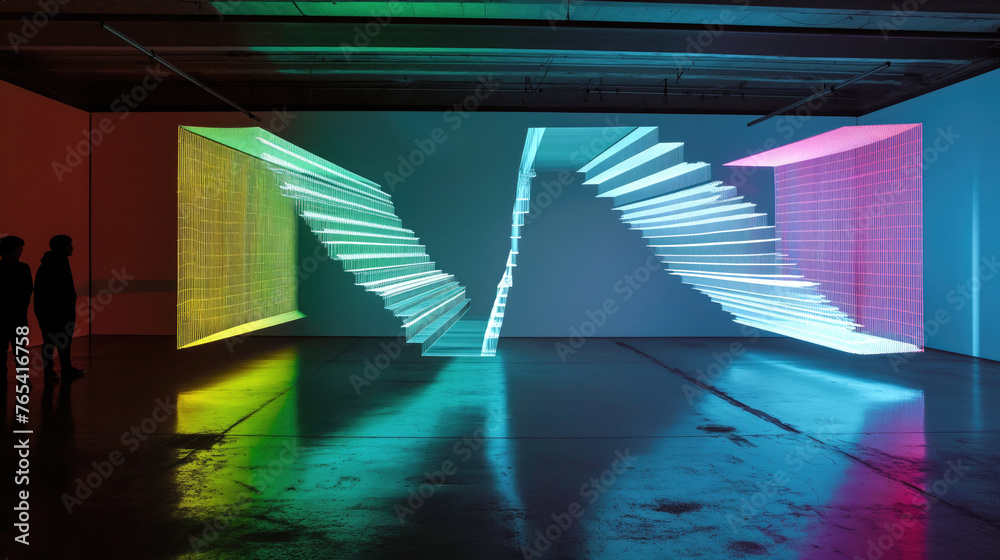 Futuristic space for art magazine covers, website design. Visual ...