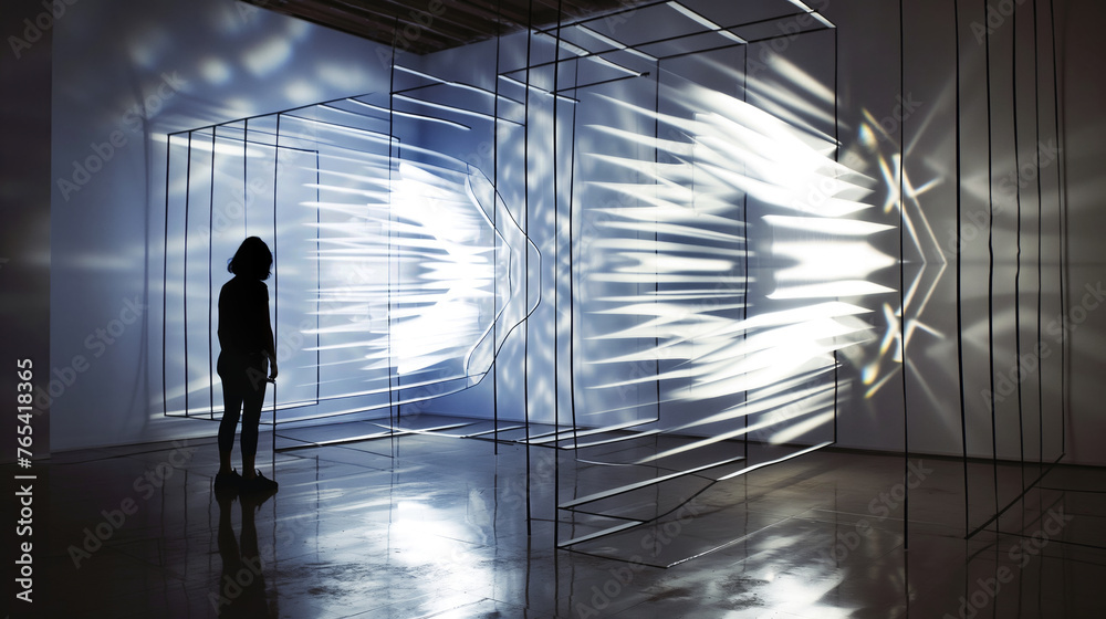 Futuristic space for art magazine covers, website design. Visual ...