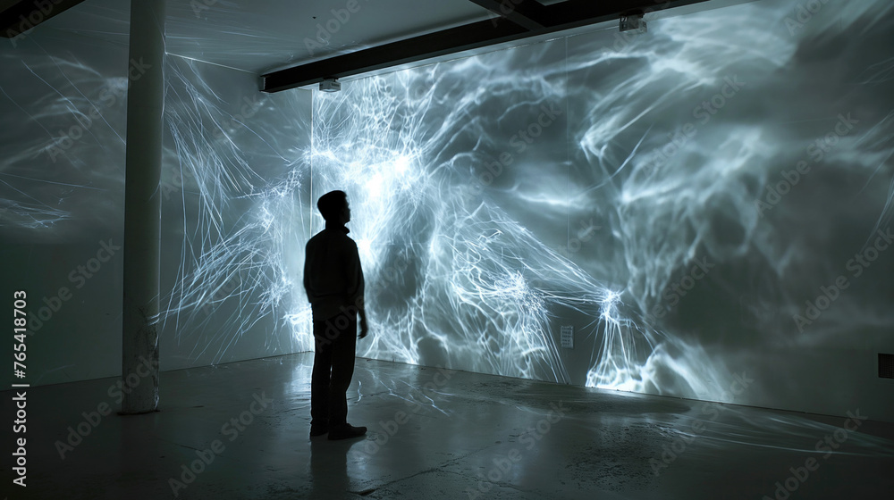 Futuristic space for art magazine covers, website design. Visual ...