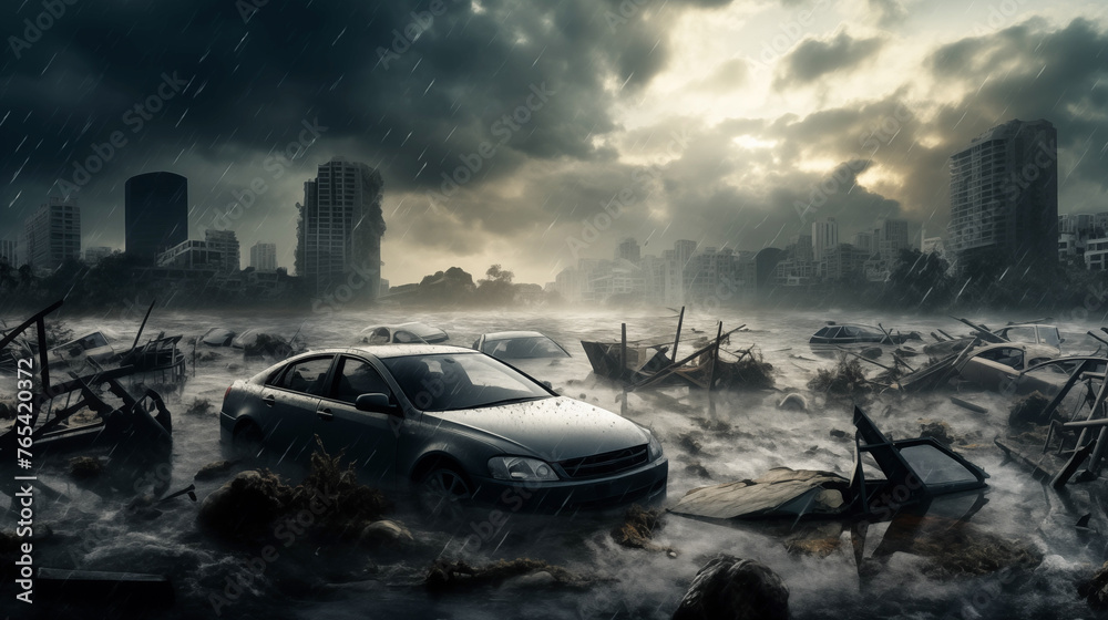 Urban flooding resulting from global warming, Impact of climate change ...