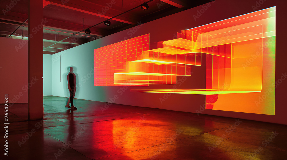 Futuristic space for art magazine covers, website design. Visual ...