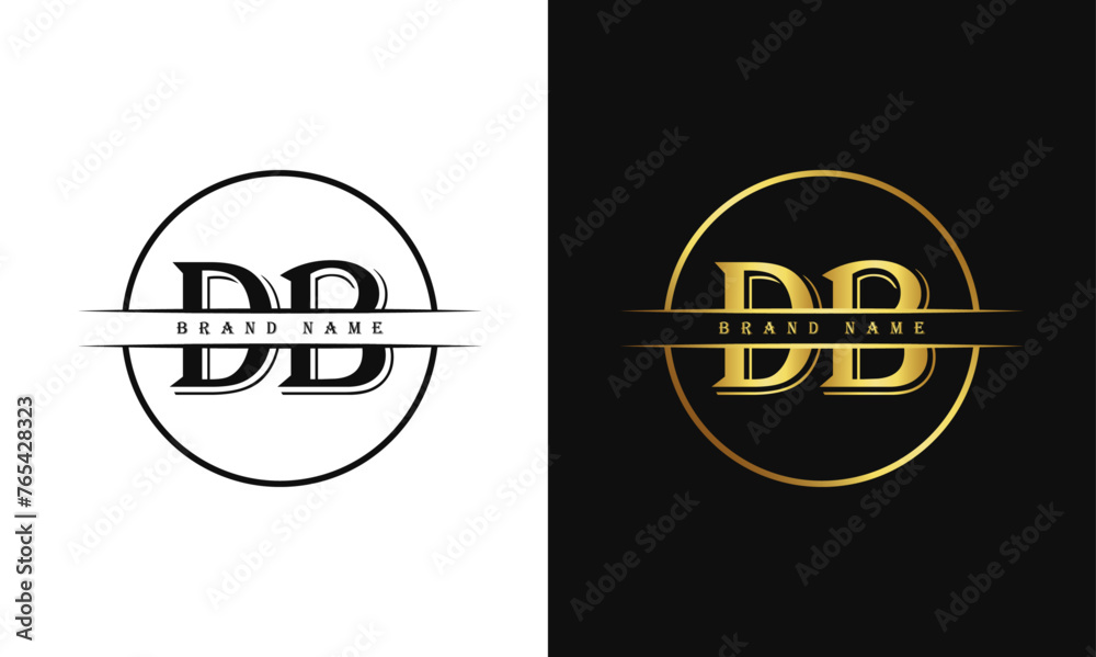DB letters creative, minimal monogram logo vector template. BD Letter ...