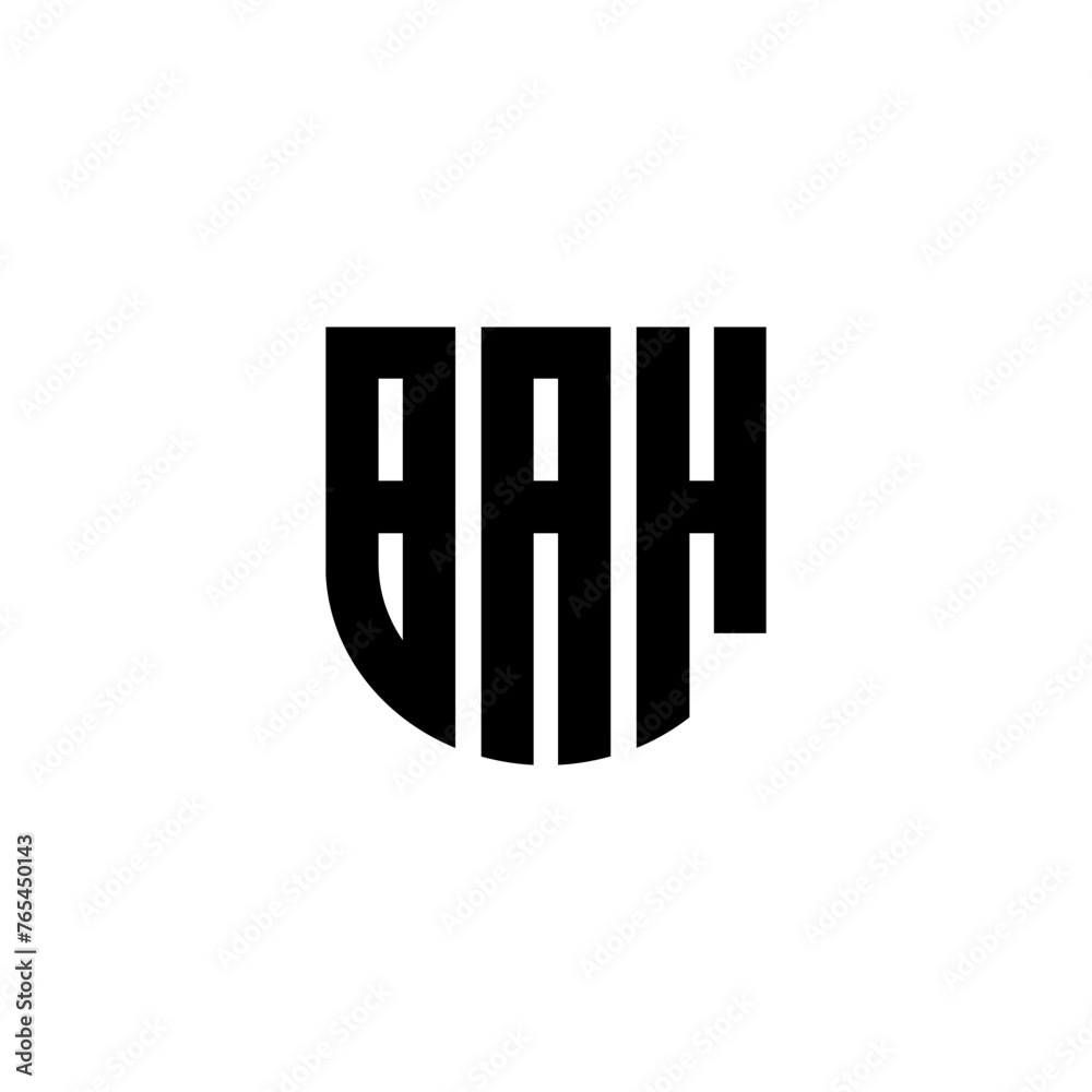BAH letter logo design with white background in illustrator, cube logo ...