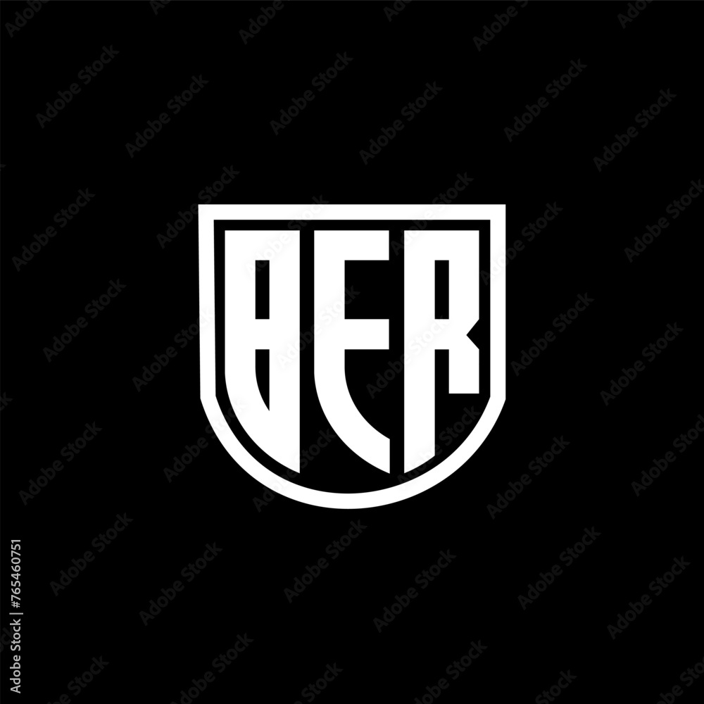 BFR letter logo design with black background in illustrator, cube logo ...
