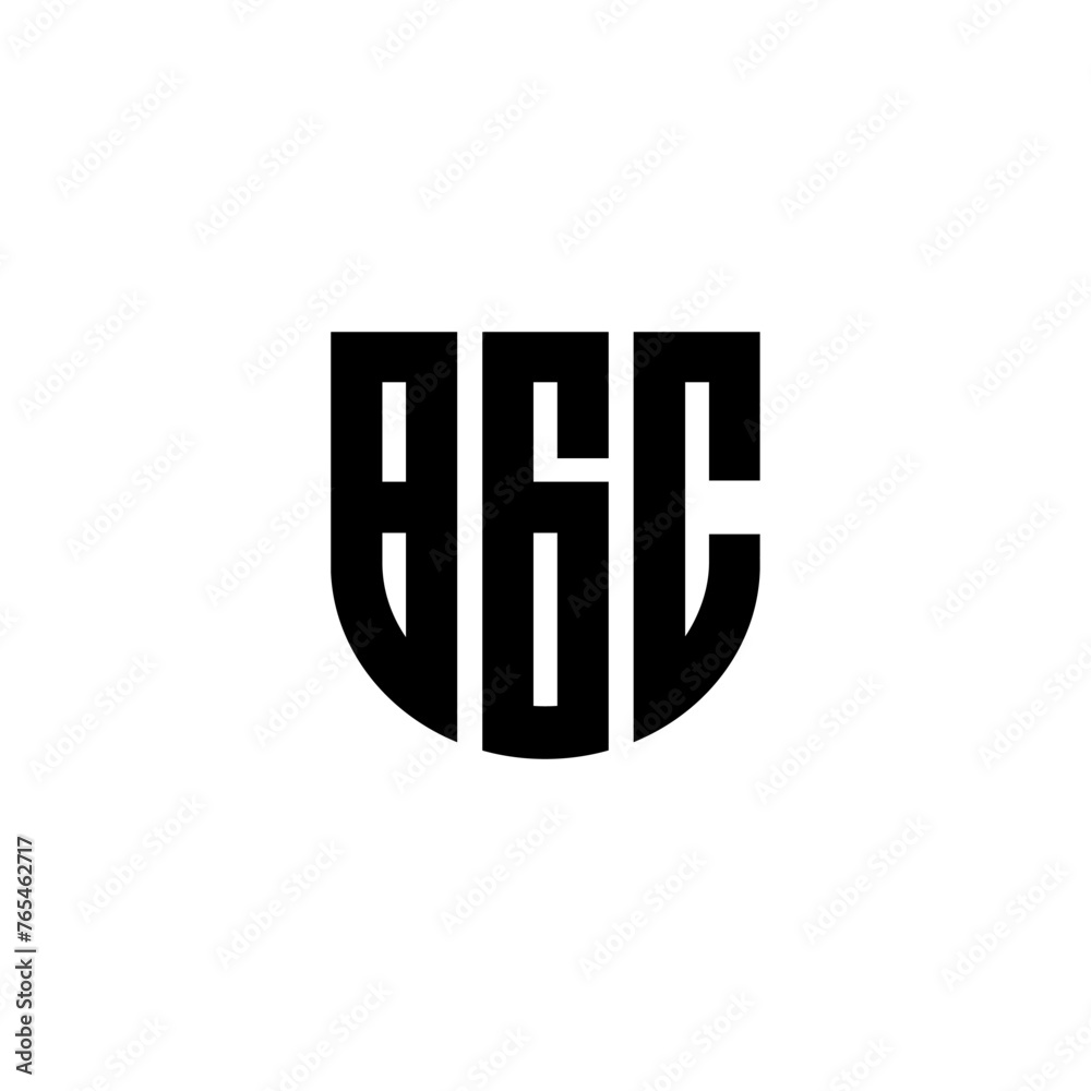 BGC letter logo design with white background in illustrator, cube logo, vector logo, modern ...