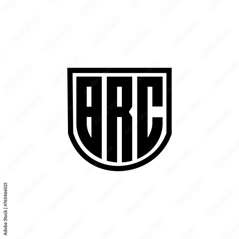BRC letter logo design with white background in illustrator, cube logo ...