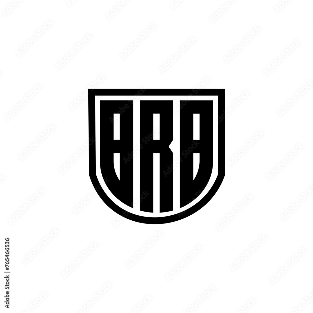 BRB letter logo design with white background in illustrator, cube logo ...
