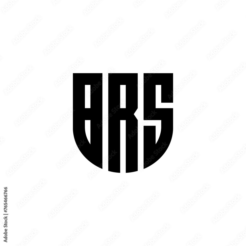 BRS letter logo design with white background in illustrator, cube logo ...
