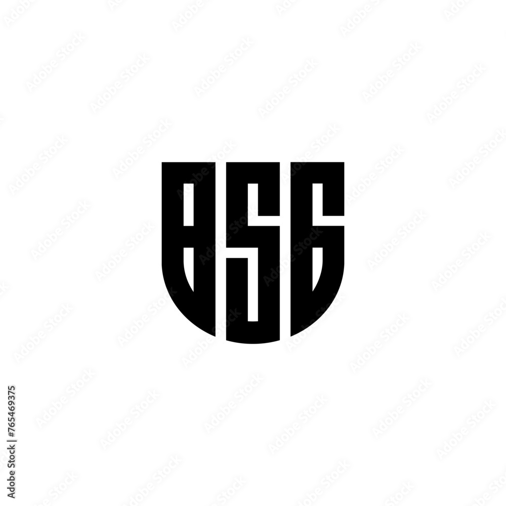 BSG letter logo design with white background in illustrator, cube logo ...