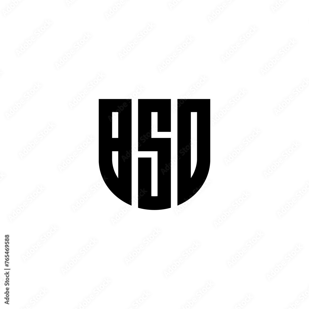 Vetor de BSD letter logo design with white background in illustrator ...