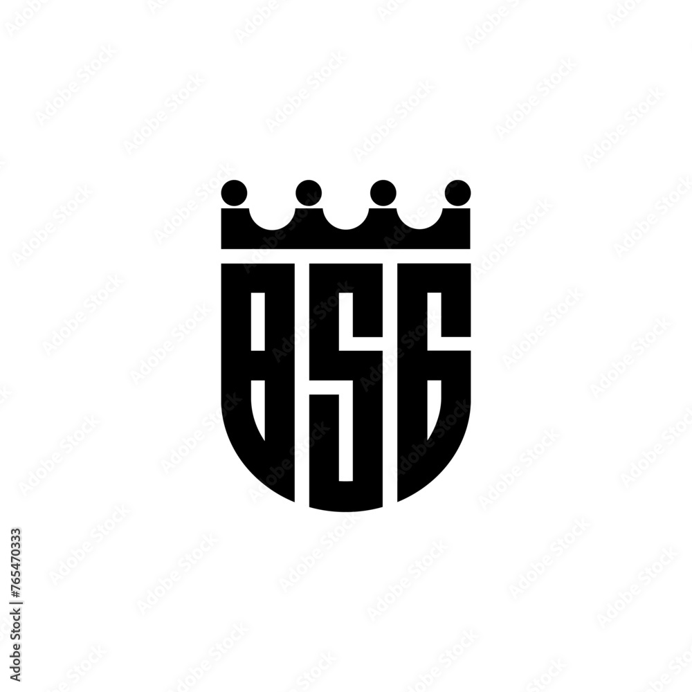 BSG letter logo design with white background in illustrator, cube logo ...
