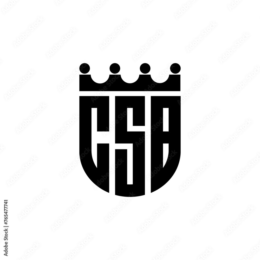 CSB letter logo design with white background in illustrator, cube logo ...