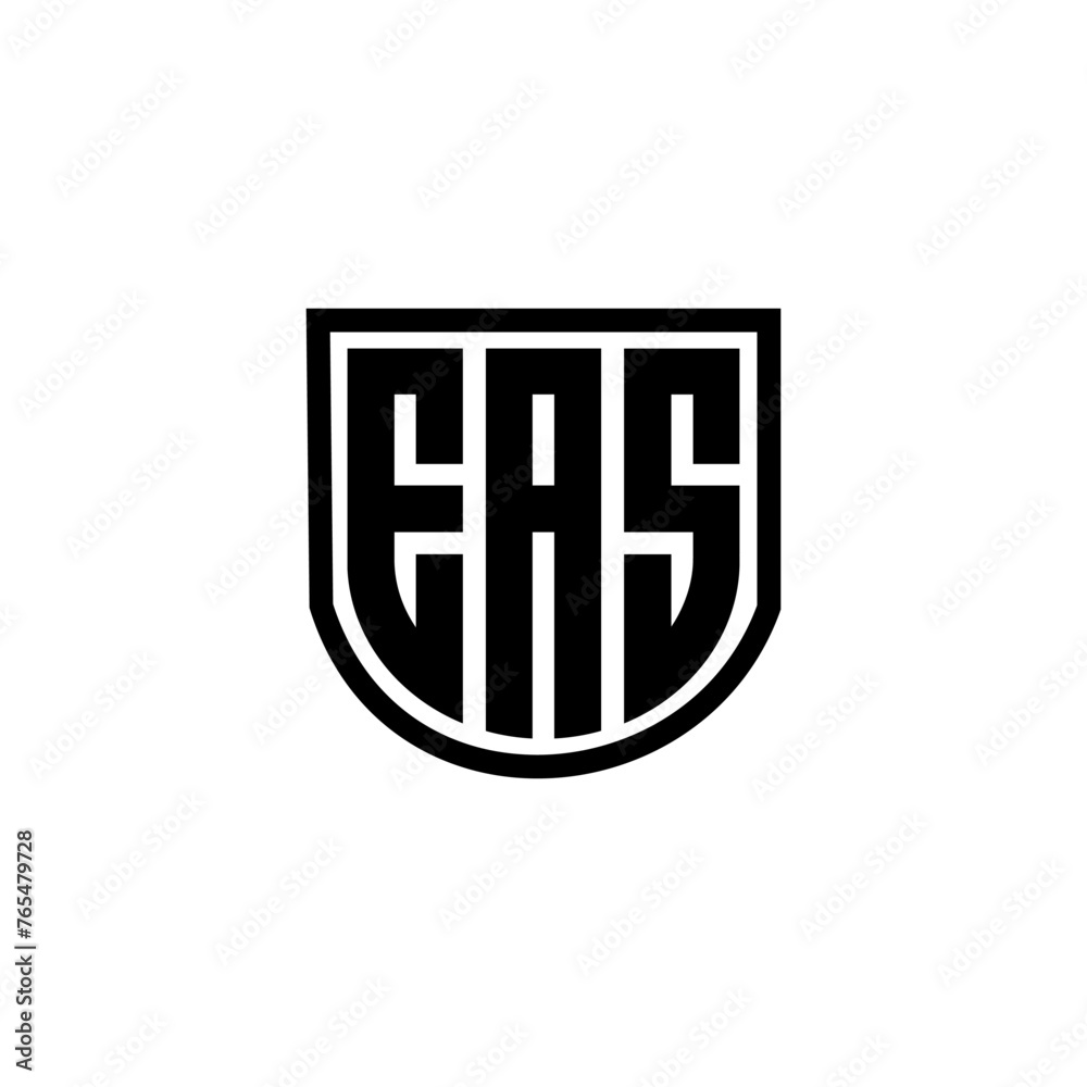 EAS letter logo design with white background in illustrator, cube logo ...