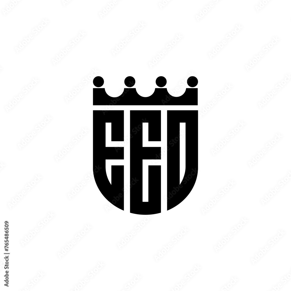 EEO letter logo design with white background in illustrator, cube logo ...